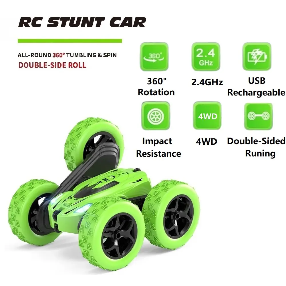 RC Remote Control Cars 360 Degrees RC Cars With Wheel Light - Vumazon