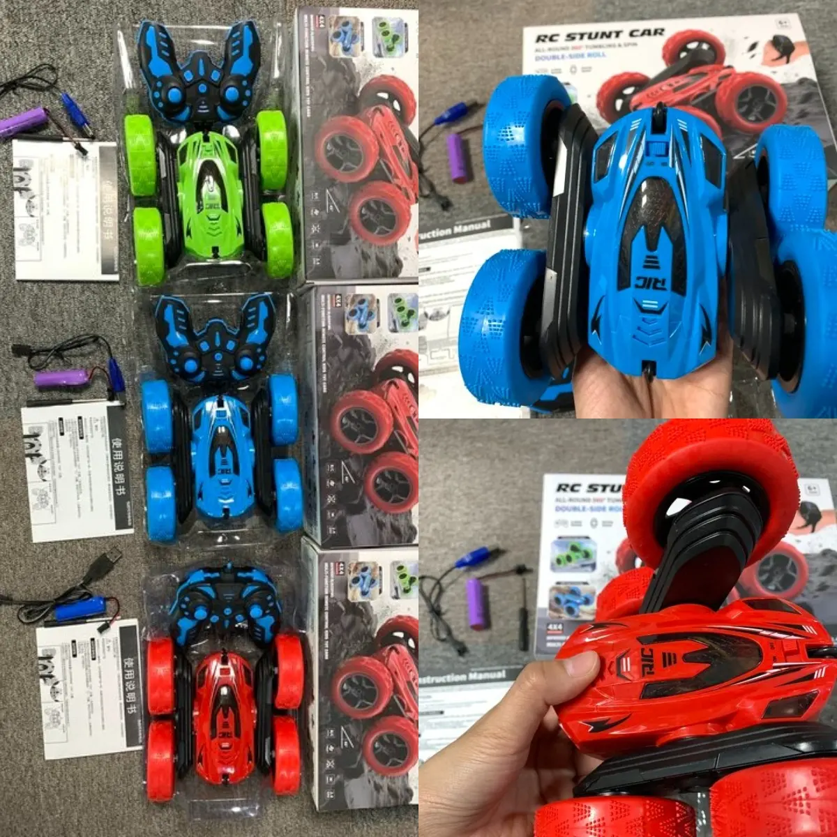 RC Remote Control Cars 360 Degrees RC Cars With Wheel Light - Vumazon