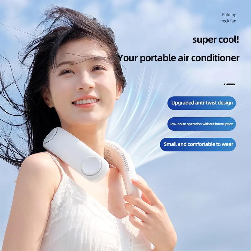 Wearable Neck Fan Air Cooling Fan Mini Portable Fan - Vumazon